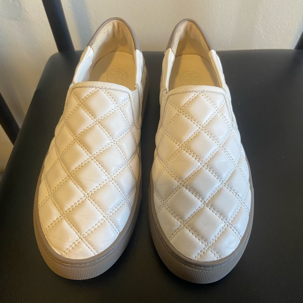 Tory Burch White Slip On Shoes - Gem